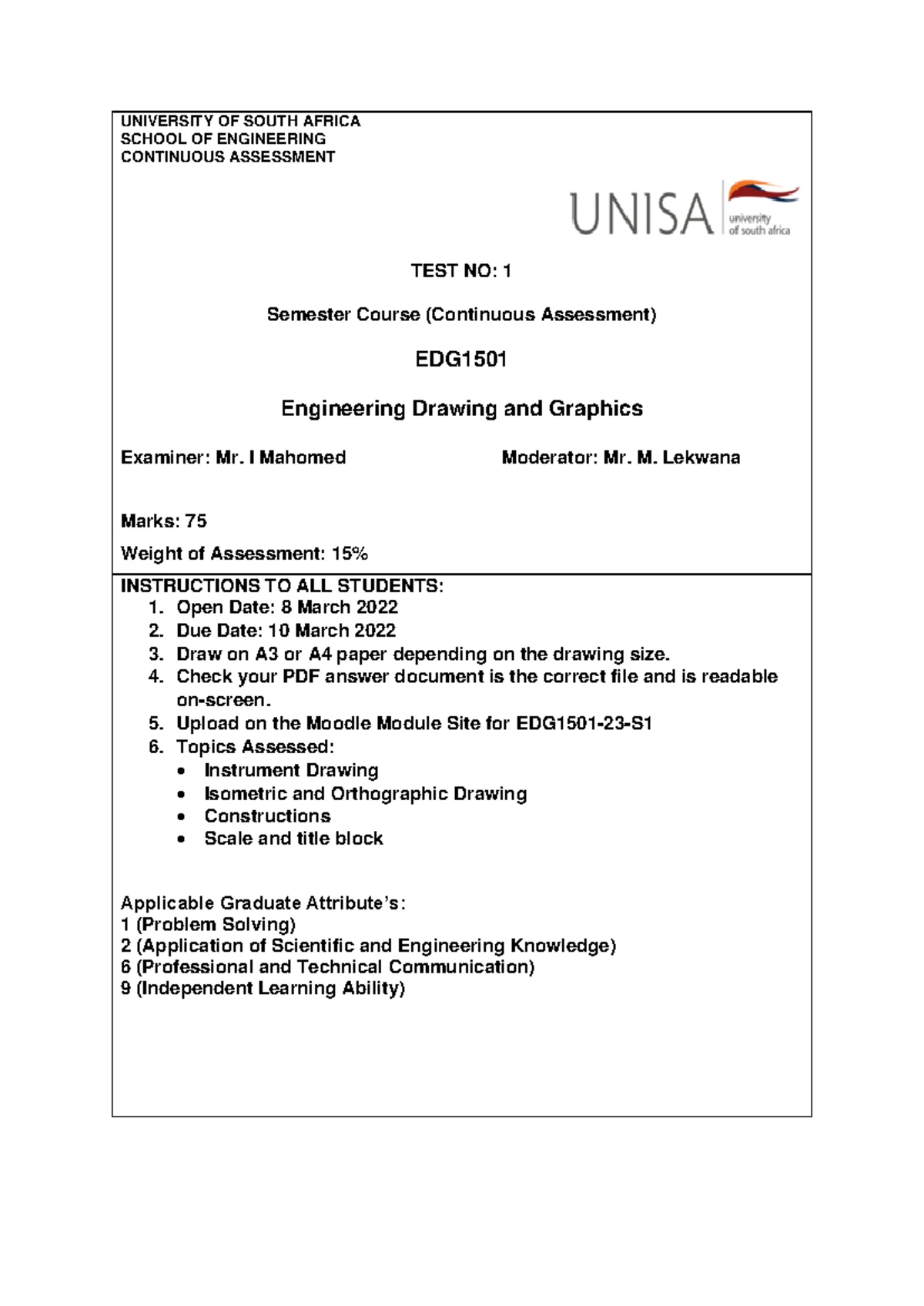 mechanical design drawing exercises for grade 10 grade 11 and grade 12 ...