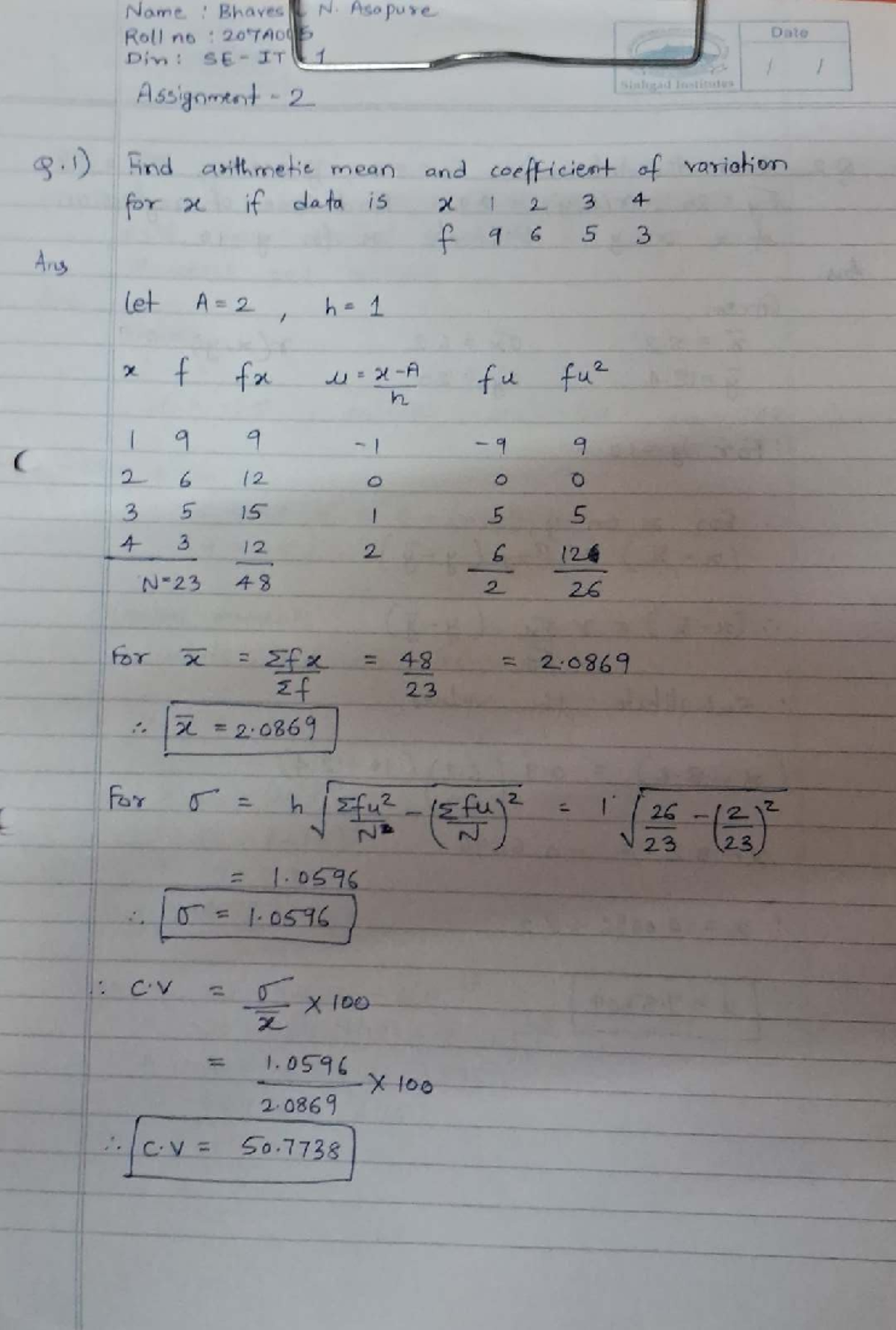 M3 Assignment 2: Statistical Analysis and Probability Concepts - Studocu