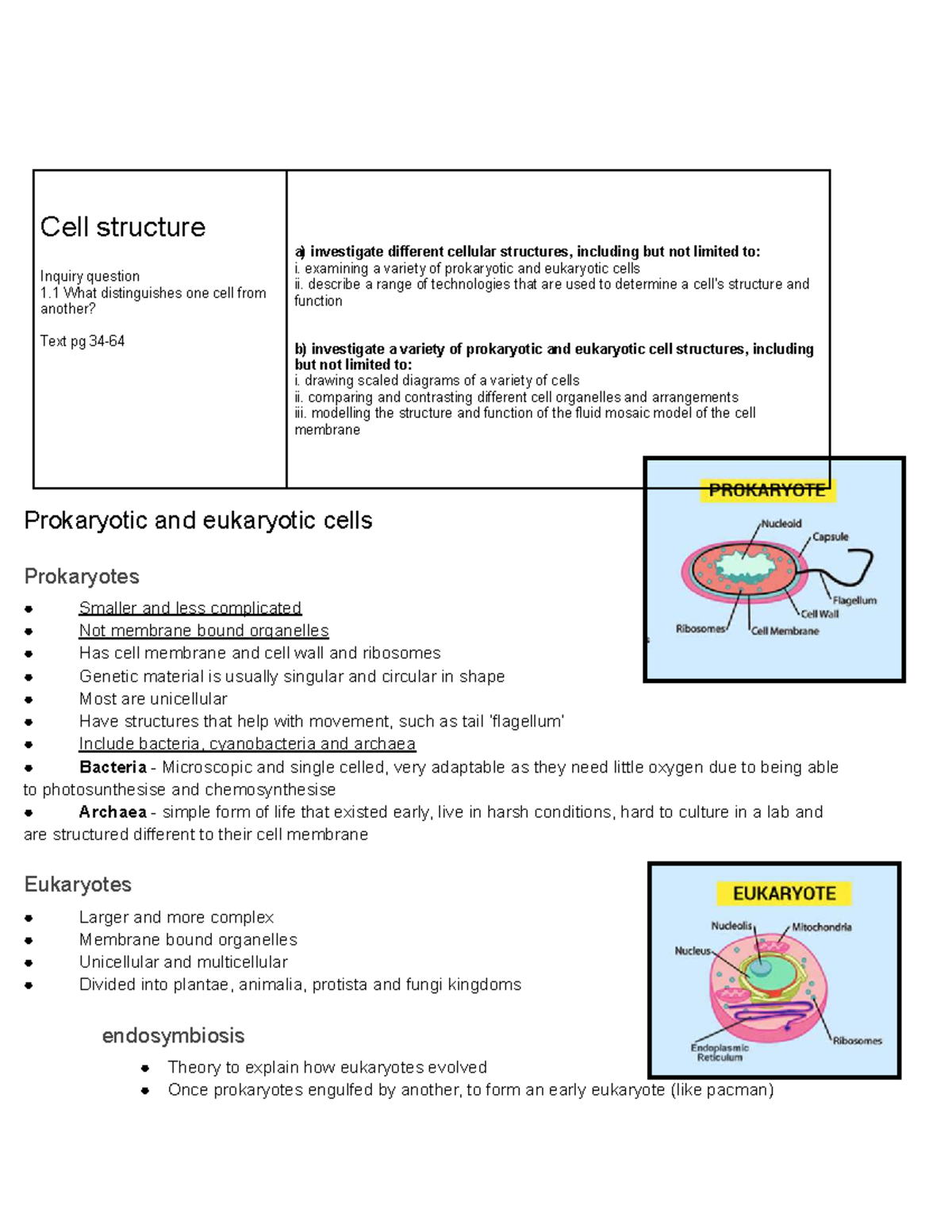 Cell Structures & Technologies: Prokaryotic vs Eukaryotic (BIO 101 ...