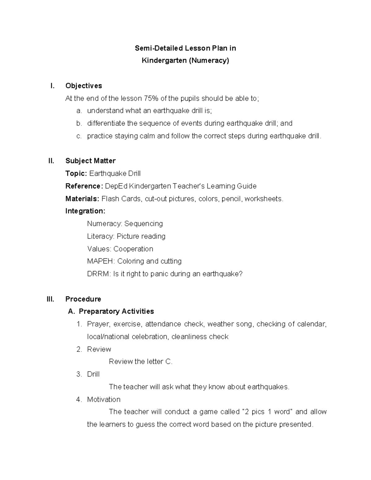 K-WT final LP (print na) - Semi-Detailed Lesson Plan in Kindergarten ...