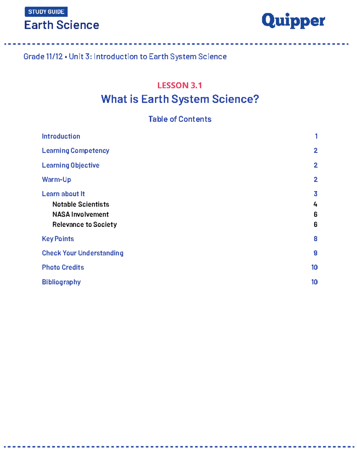 ME-ES-11 12-Q1-0301-SG: Lesson 3.1 - Introduction to Earth System ...
