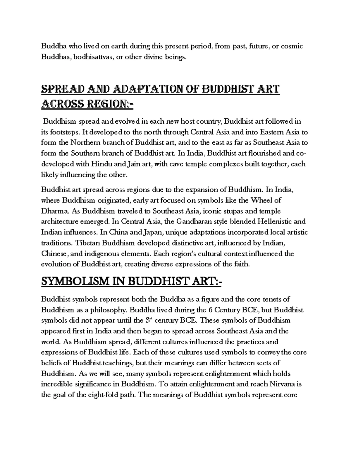 Buddhist Art Evolution: Strengths & Weaknesses Across Dynasties - Studocu