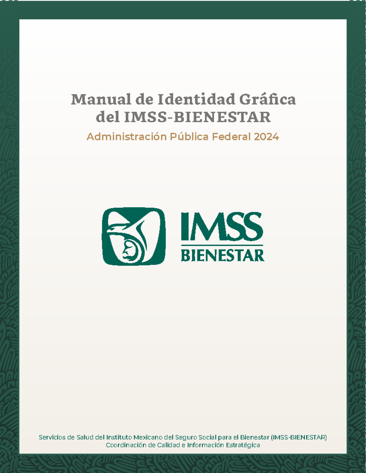 Manual de Identidad Gráfica del IMSS 2024: Logosímbolos y Colores - Studocu