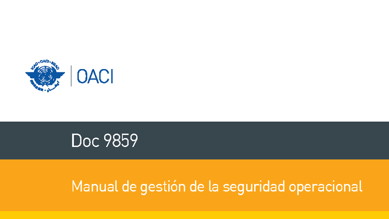 Doc 9859 - Manual de Gestión de la Seguridad Operacional (4ª Edición ...
