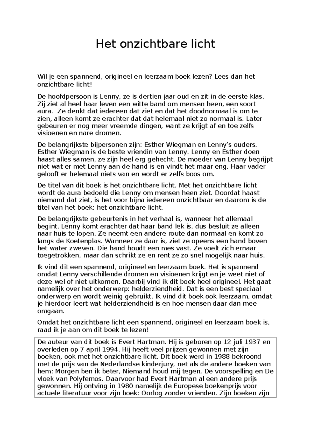 Eerste Versie Posteropdracht: Het Onzichtbare Licht van Evert Hartman ...