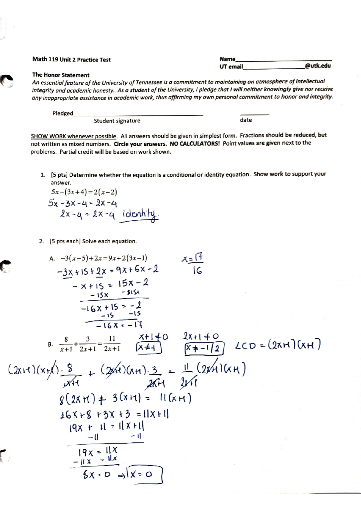 M119 Unit 2 Practice Test Answer Key and Solutions - Studocu