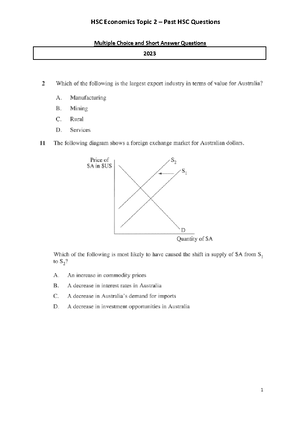 HSC Economics - Grade: 12 - New South Wales Higher School Certificate ...