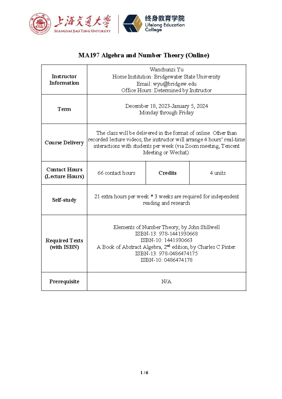 MA197 Algebra and Number Theory Course Overview and Structure - Studocu
