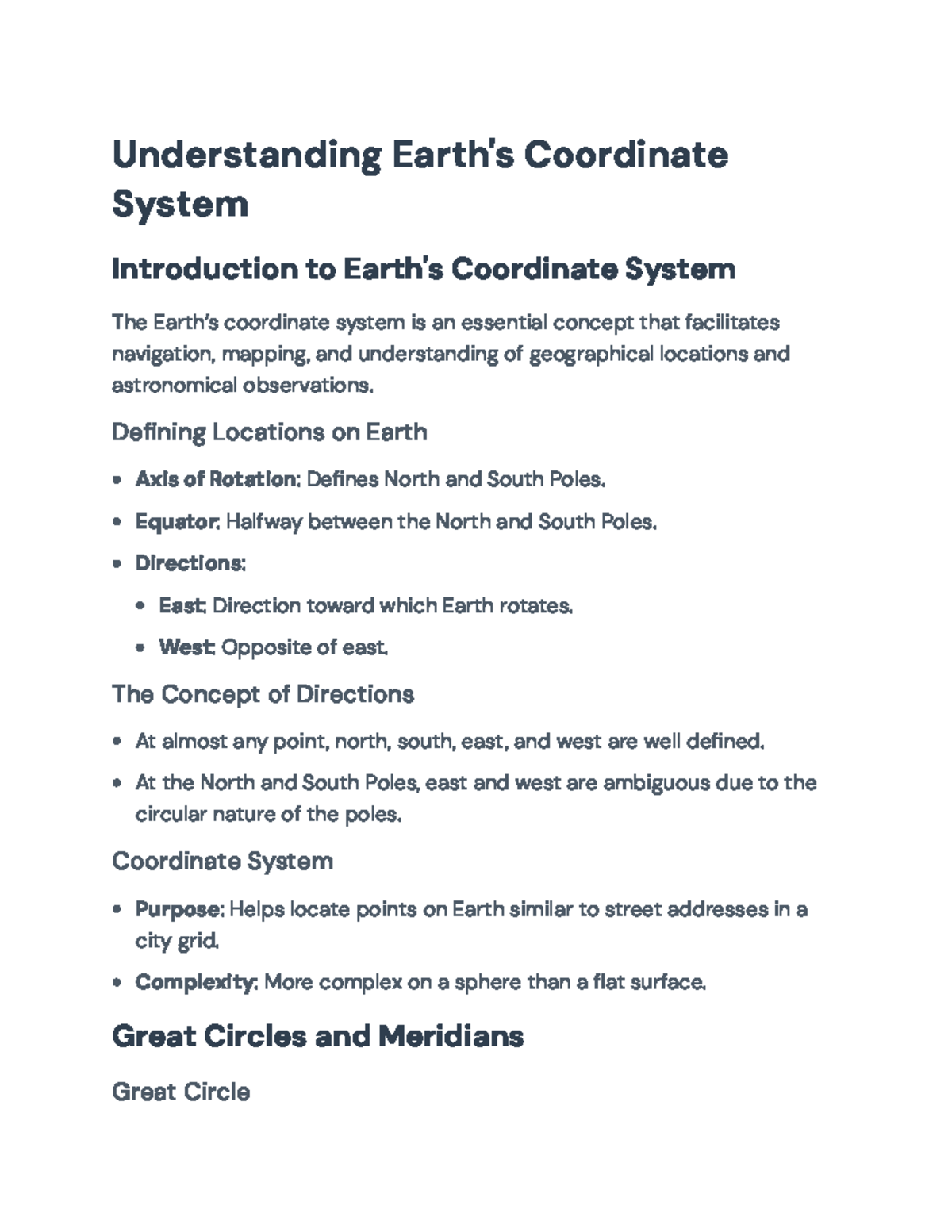 Understanding Earth's Coordinate System: Navigation & Mapping ...