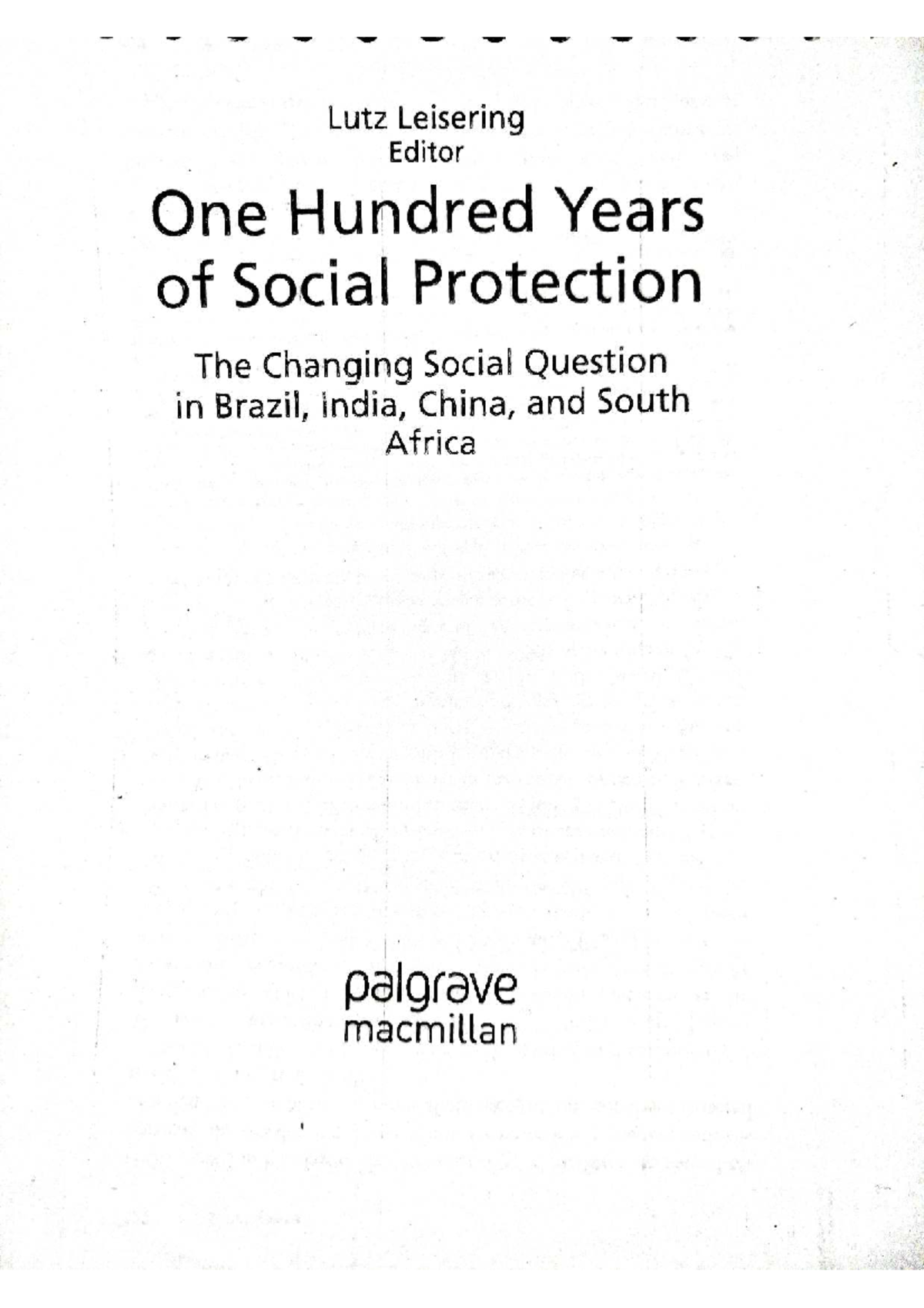 Social Policy in India: A Century of Challenges and Inequalities (BA ...