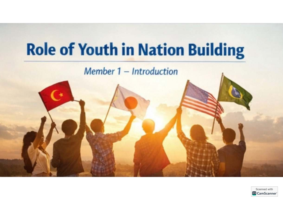 Youth's Role in Nation Building: A Social Science Perspective - Studocu
