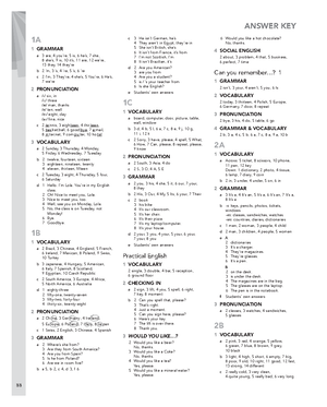 Reading Explorer 3rd, 2, Answer Keys - FOOD AND HEALTH 1 Answer Key ...