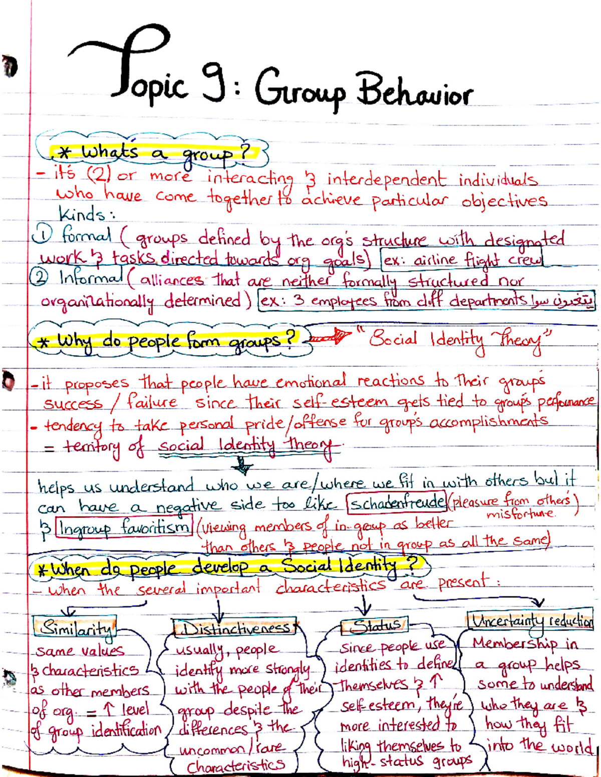 Topic 9: Group Behavior - Understanding Dynamics and Development - Studocu