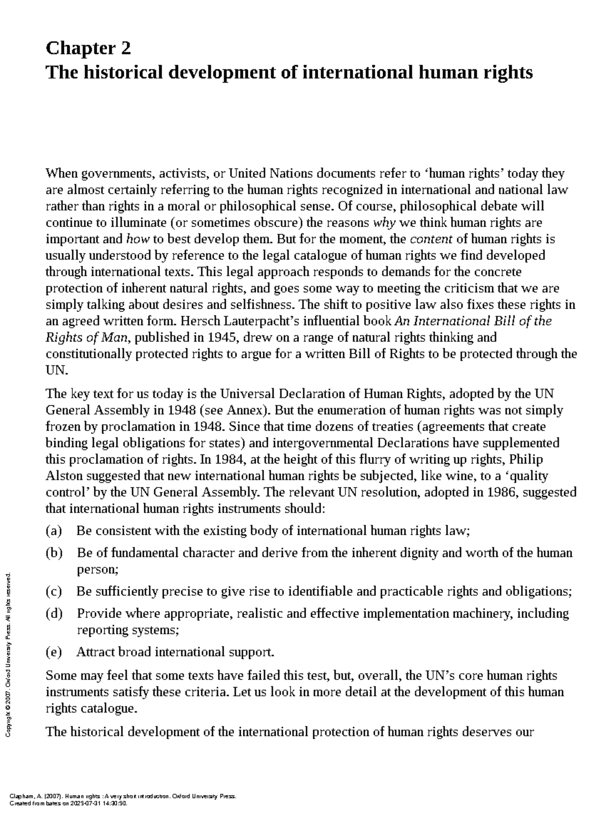 Human Rights: Overview and Historical Development (CRS 101) - Studocu