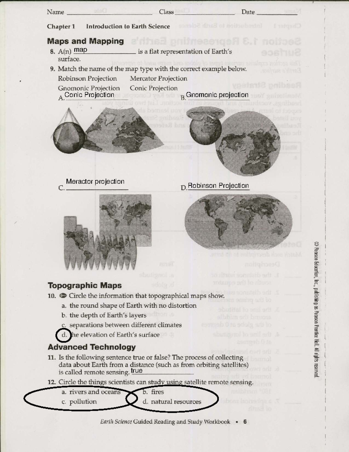 Chapter 1: Intro to Earth Science - Maps & Mapping (Course 8) - Studocu