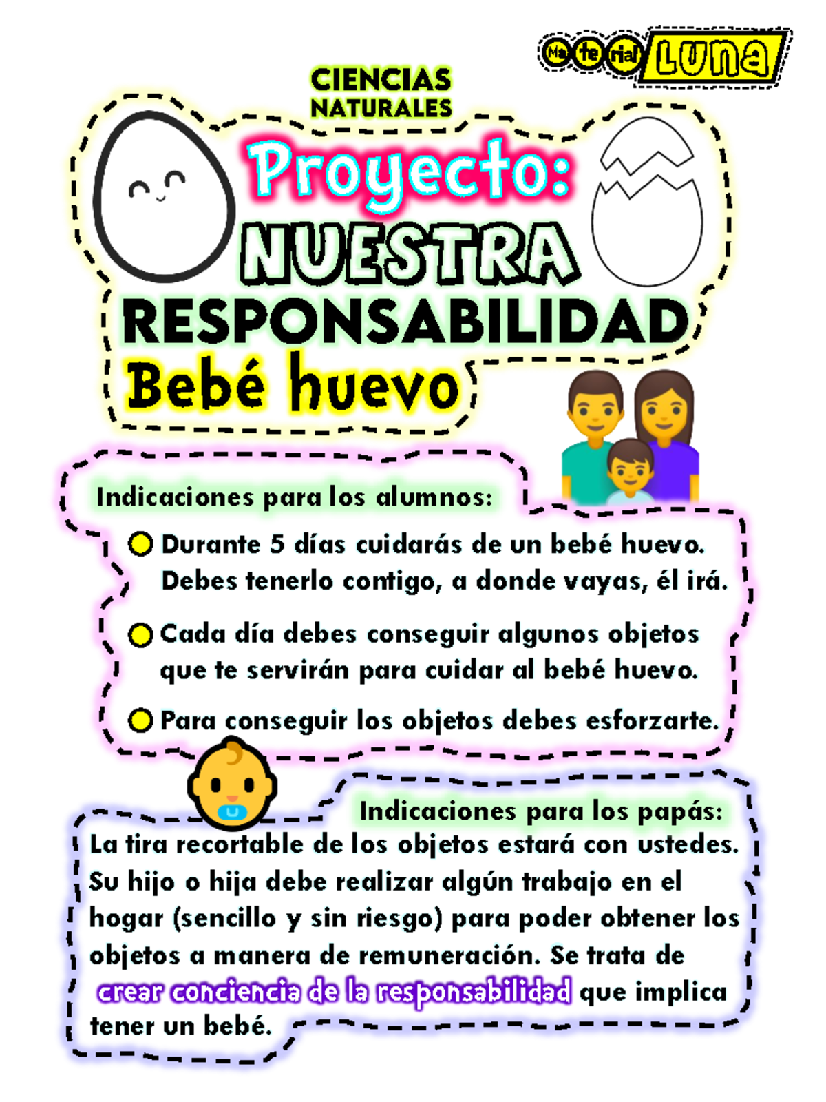 Proyecto de Cuidado del Bebé Huevo: Instrucciones y Reflexiones - Studocu
