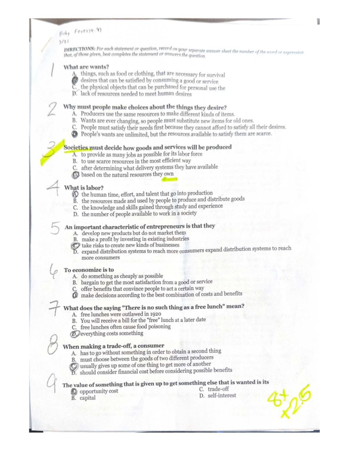 Econ 101 Midterm Exam Review: Key Concepts and Questions - Studocu