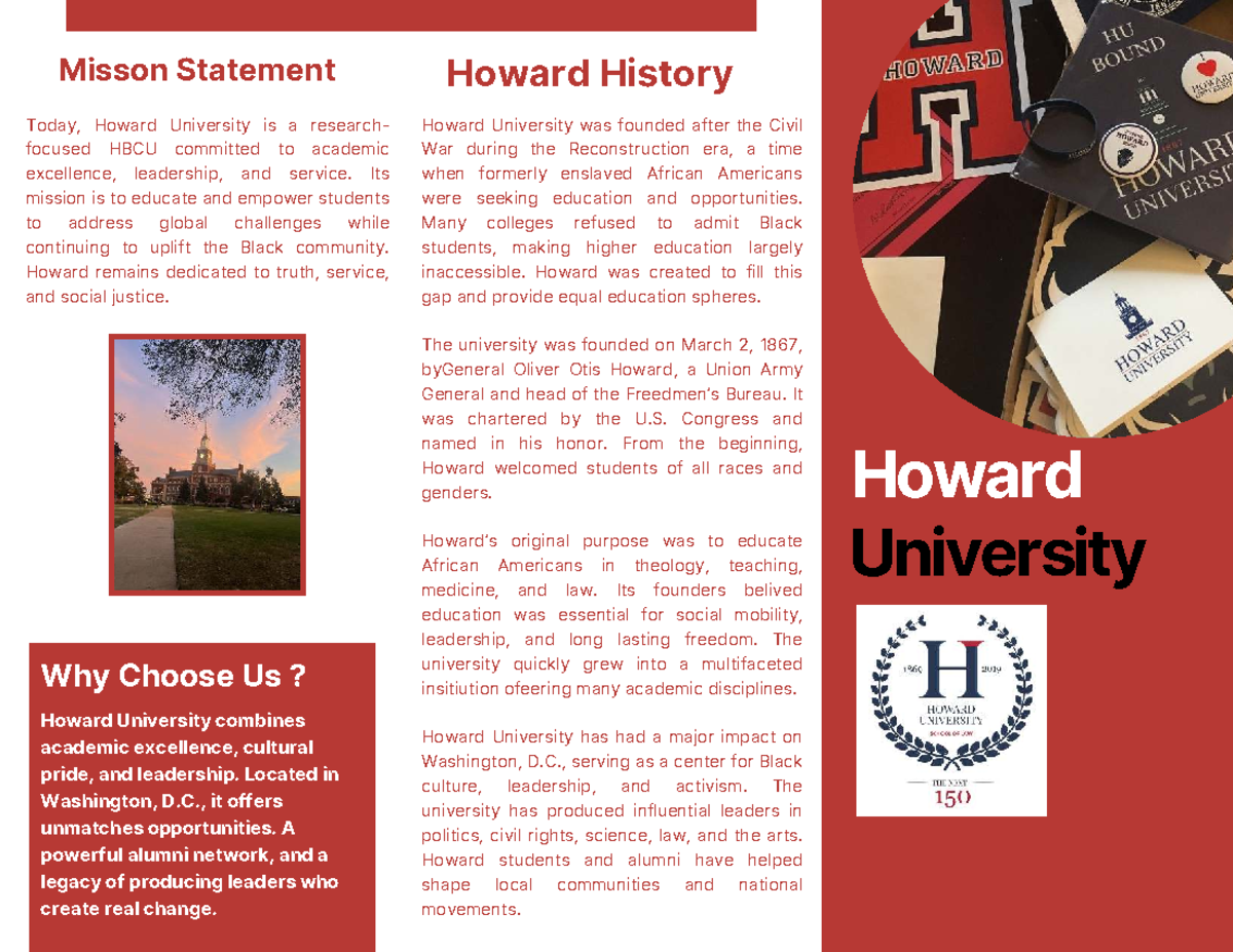 HBCU Mission Statement: Howard University Overview and Legacy - Studocu