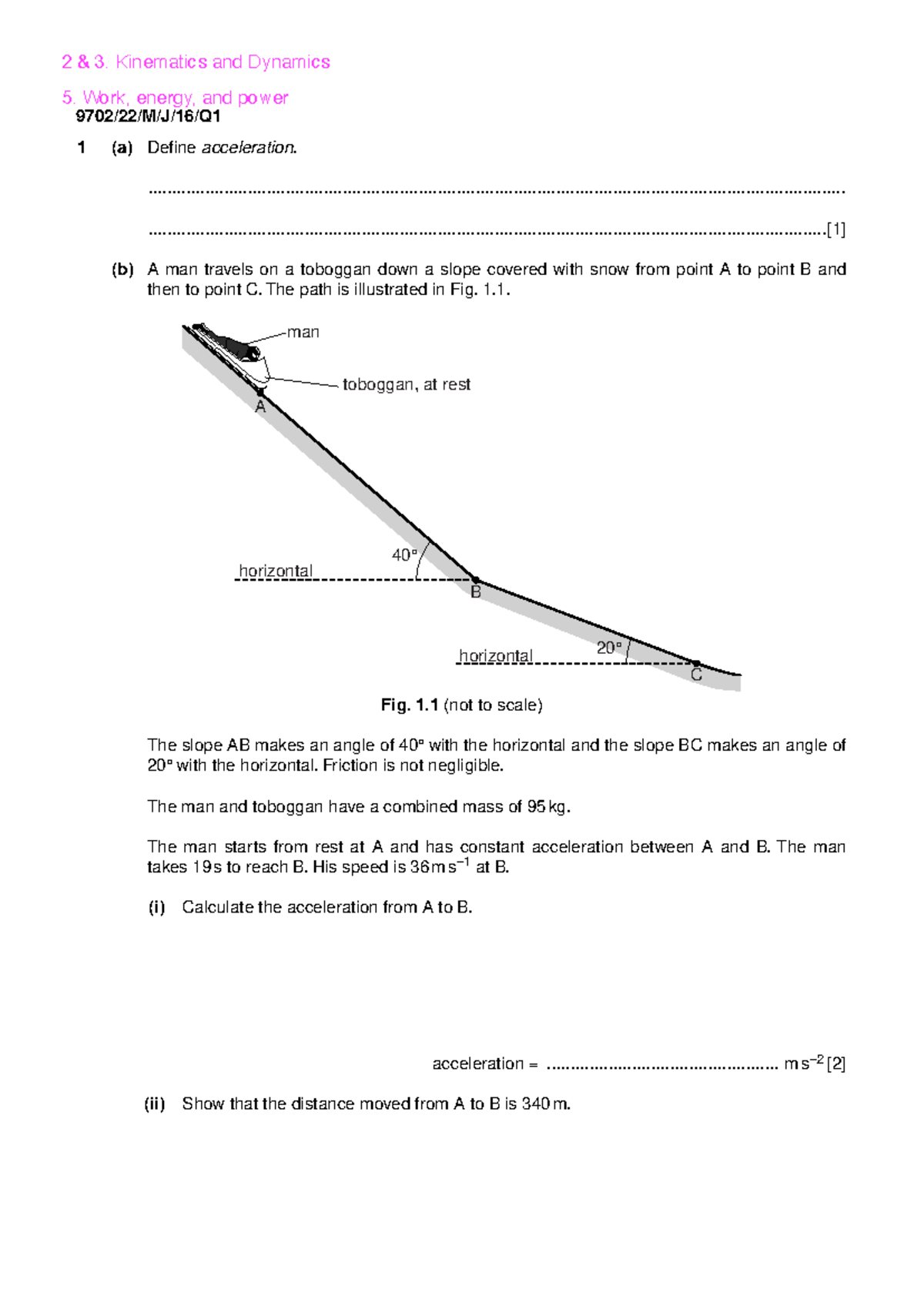 Work, Energy, and Power QP V2: Kinematics and Dynamics Analysis - Studocu
