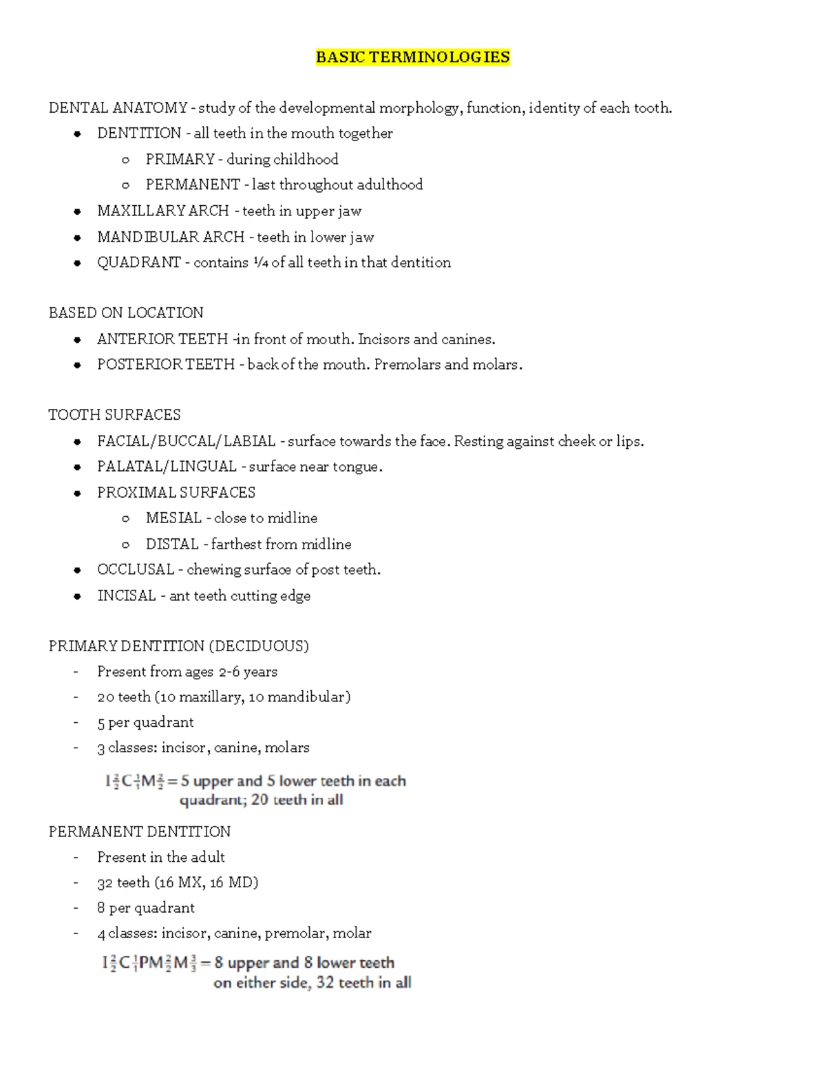 Oral Anatomy Tooth Morphology - TOOTH MORPHOLOGY DIVISION (THIRDS) OF ...