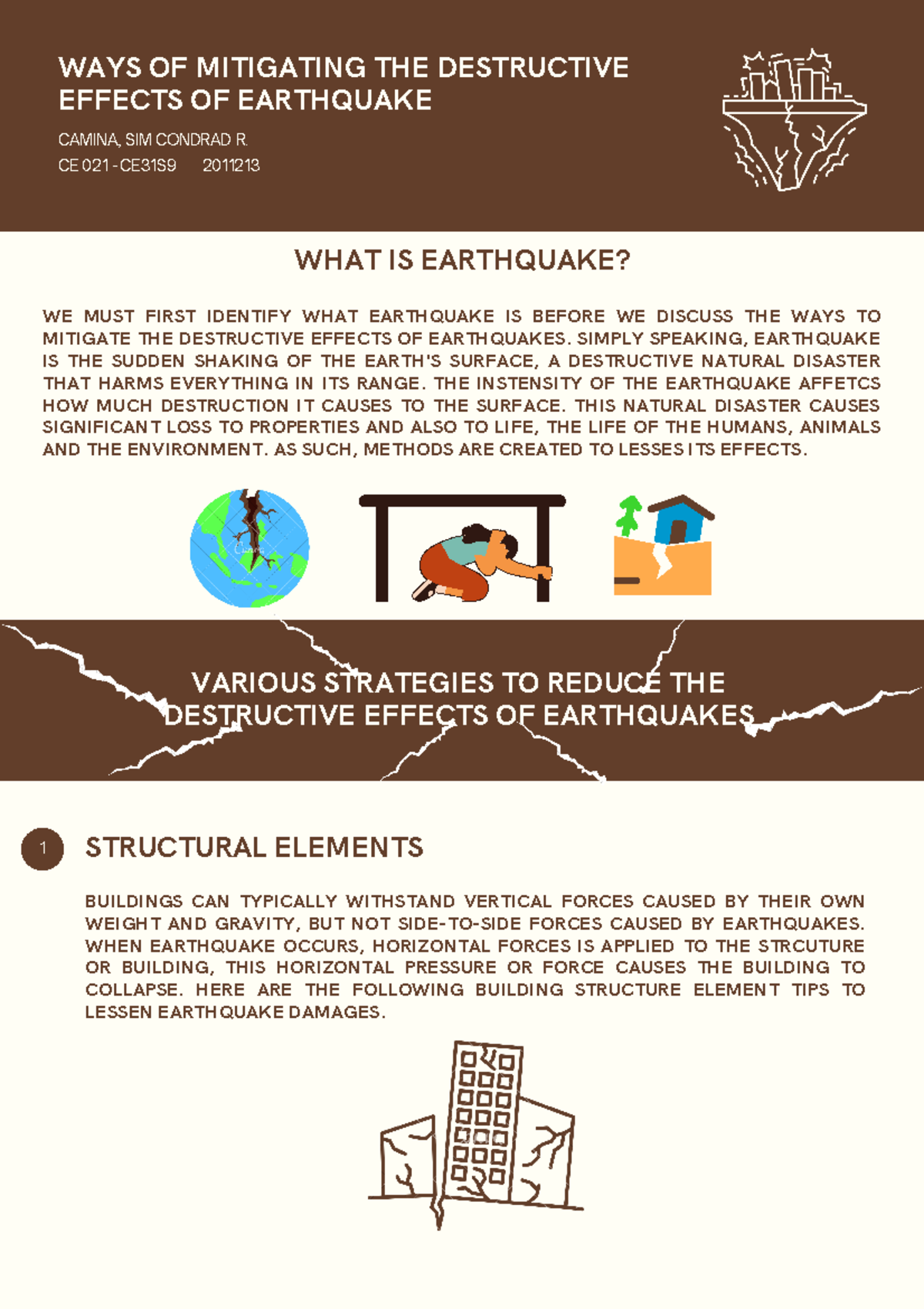 CE 021 - CE31S9 Earthquake Mitigation Strategies for Final Exam - Studocu