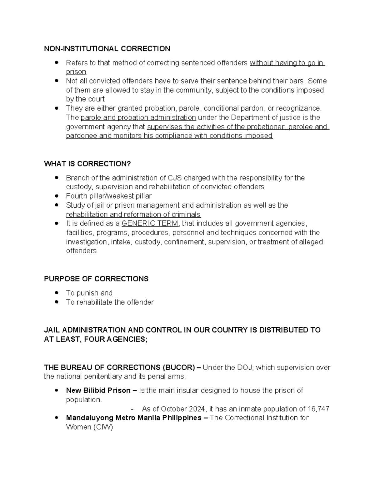 CA. 2 Non-Institutional Correction Overview and Jail Administration ...