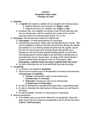 Comprehensive Guide on Chromosome Dosage and Aneuploidies (Bio101 ...