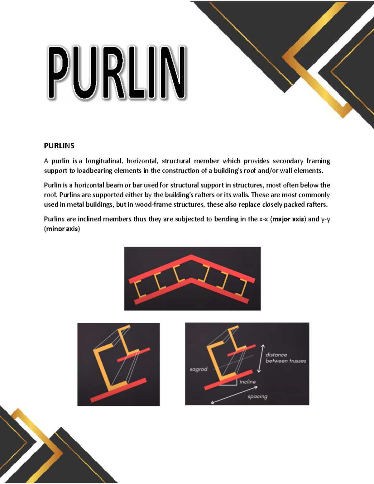 PURLINS - Steel Design Analysis and Load Calculations - Studocu