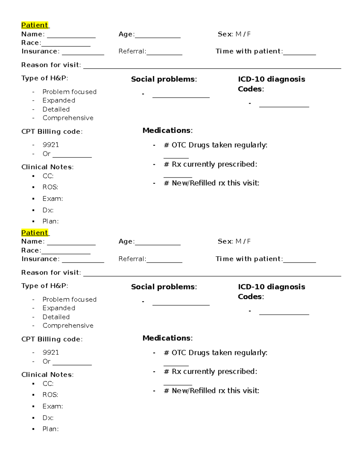 Typhon log reference - Name: _______________ Age:______________ Sex: M ...