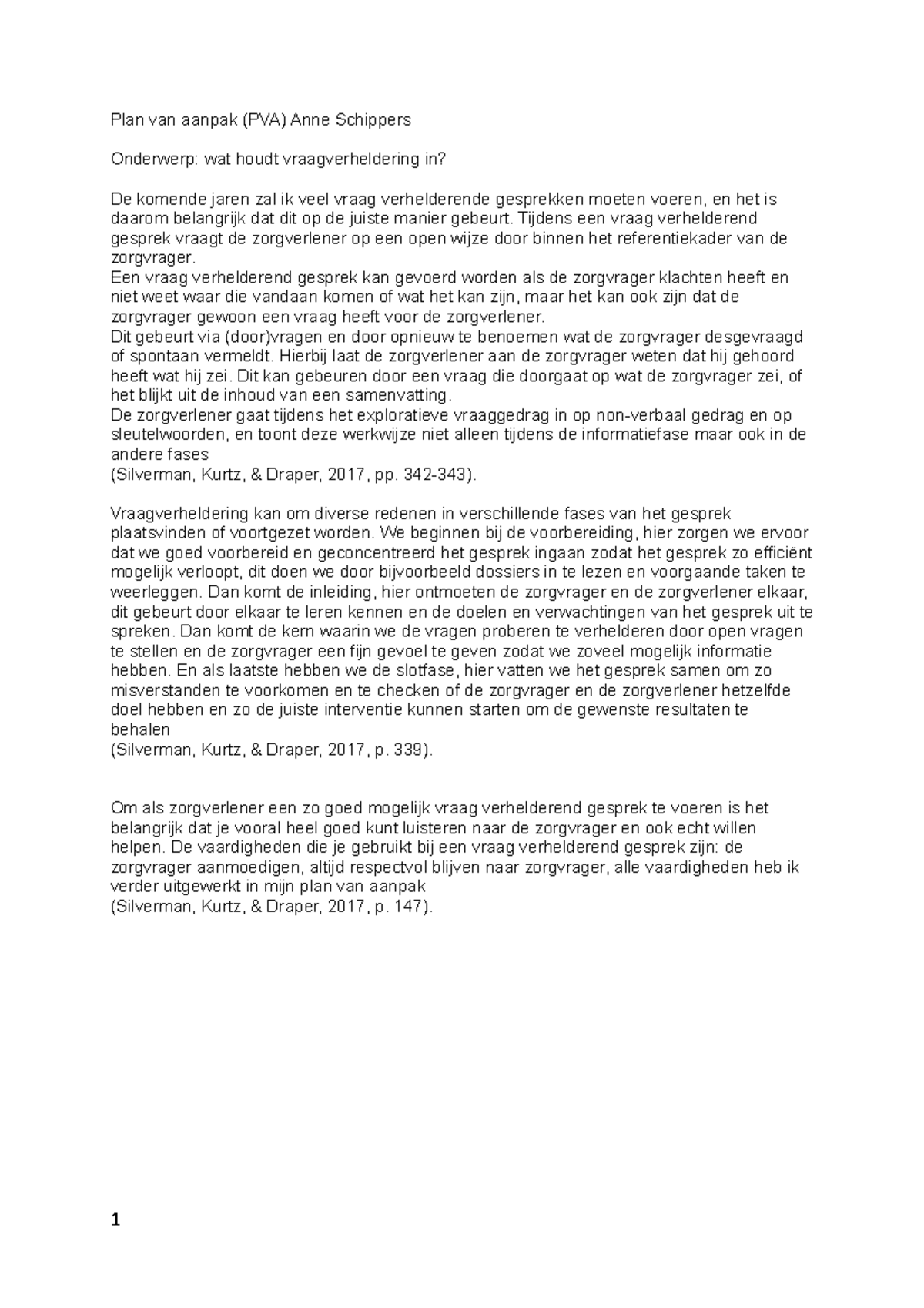 Plan van aanpak COMF1 - Cijfer: BEH - Plan van aanpak (PVA) Anne ...