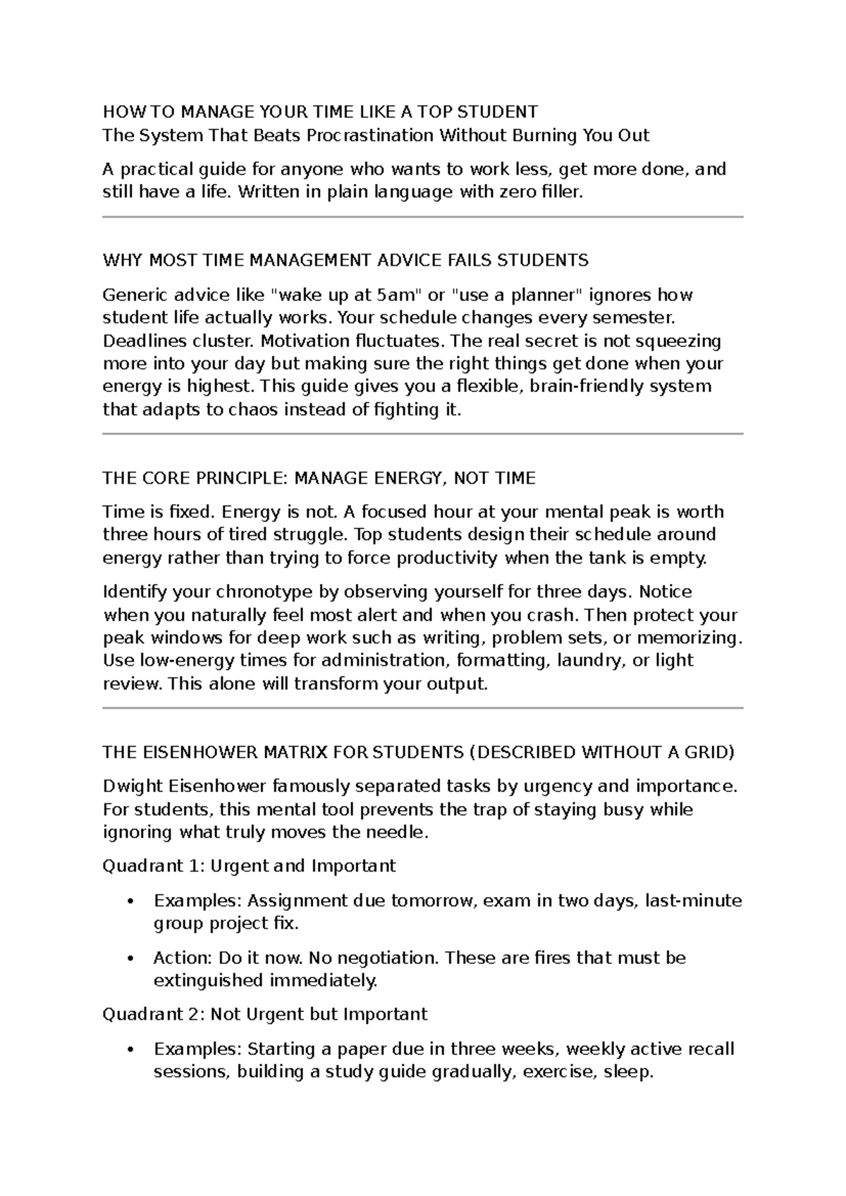 Effective Time Management Strategies for Students: A Practical Guide ...