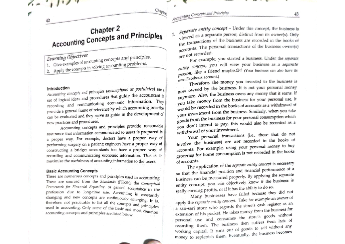 FAR - Chapter 2 - Fundamental Accounting Concepts and Principles - Studocu