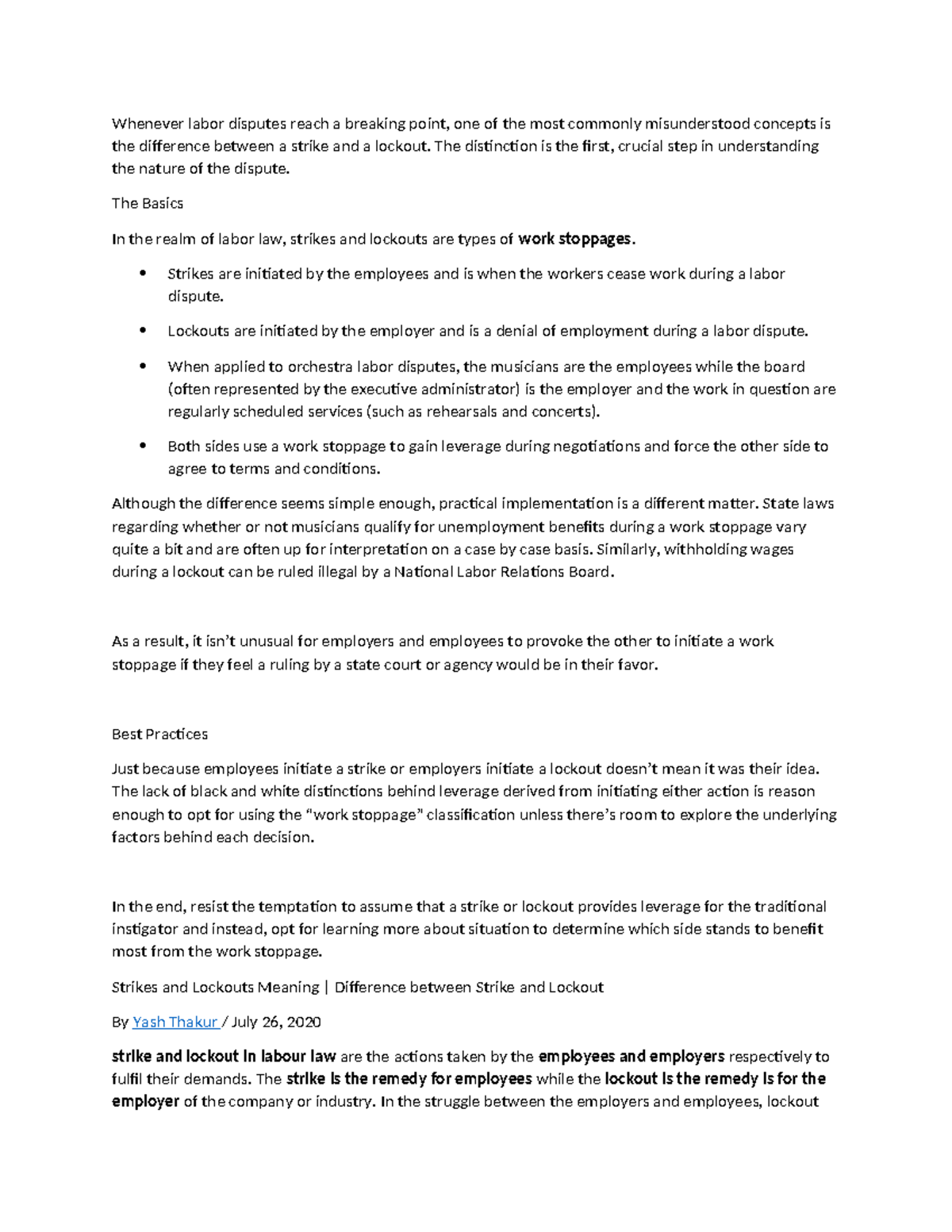 Understanding Strikes and Lockouts in Labor Disputes: Key Insights ...