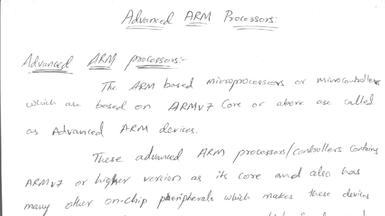 MC Unit5 Notes: Advanced Cortex M Processors & OMAP Architecture - Studocu