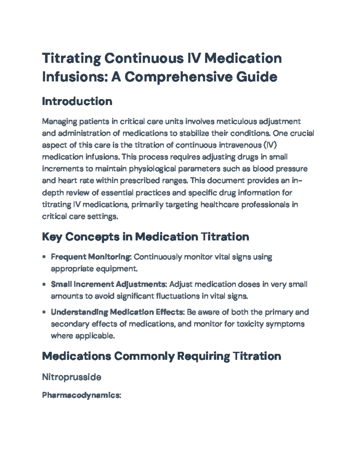 Comprehensive Guide to IV Bolus Medication Administration (Nursing 201 ...