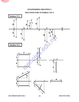 ENGINEERING DRAWING I TUTORIAL SOLUTIONS FOR 1ST SEMESTER - Studocu