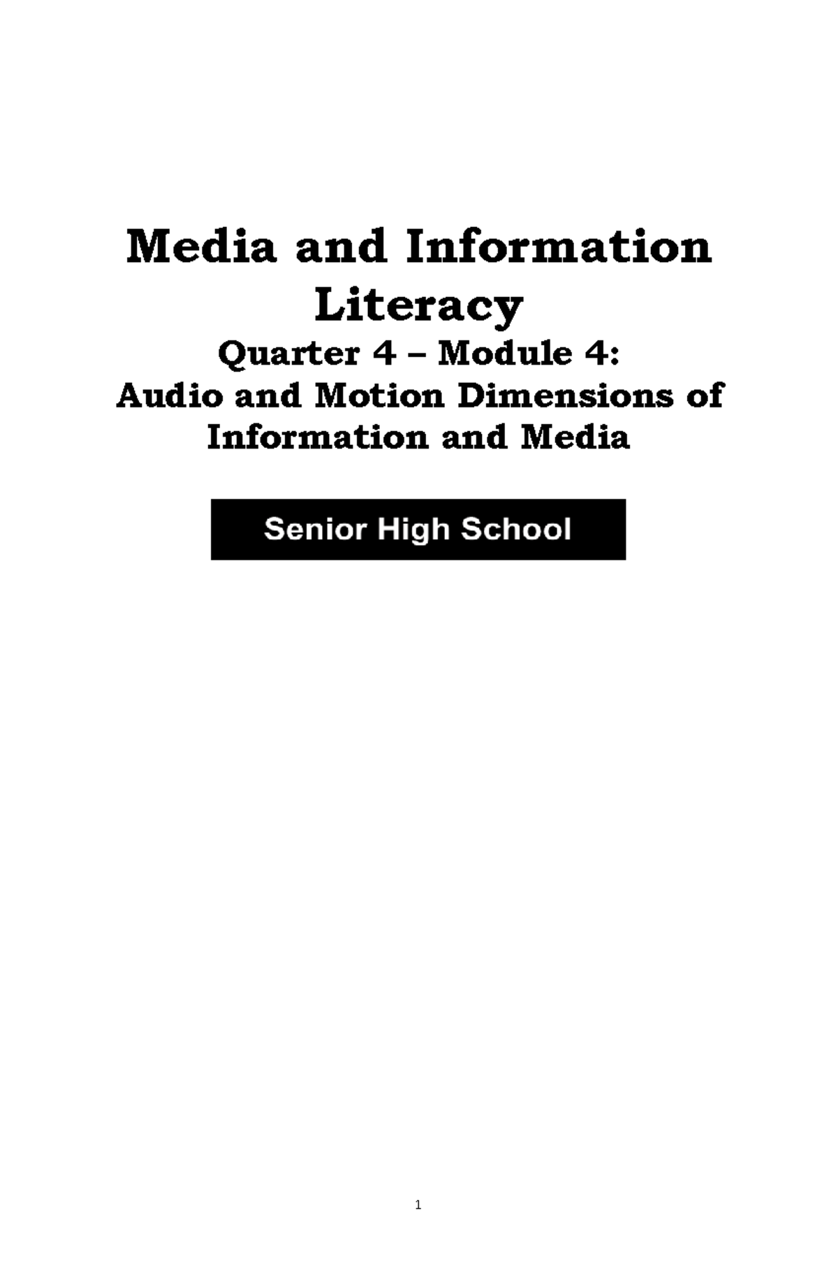 MIL-Q4-M4 - notes - Media and Information Literacy Quarter 4 – Module 4 ...