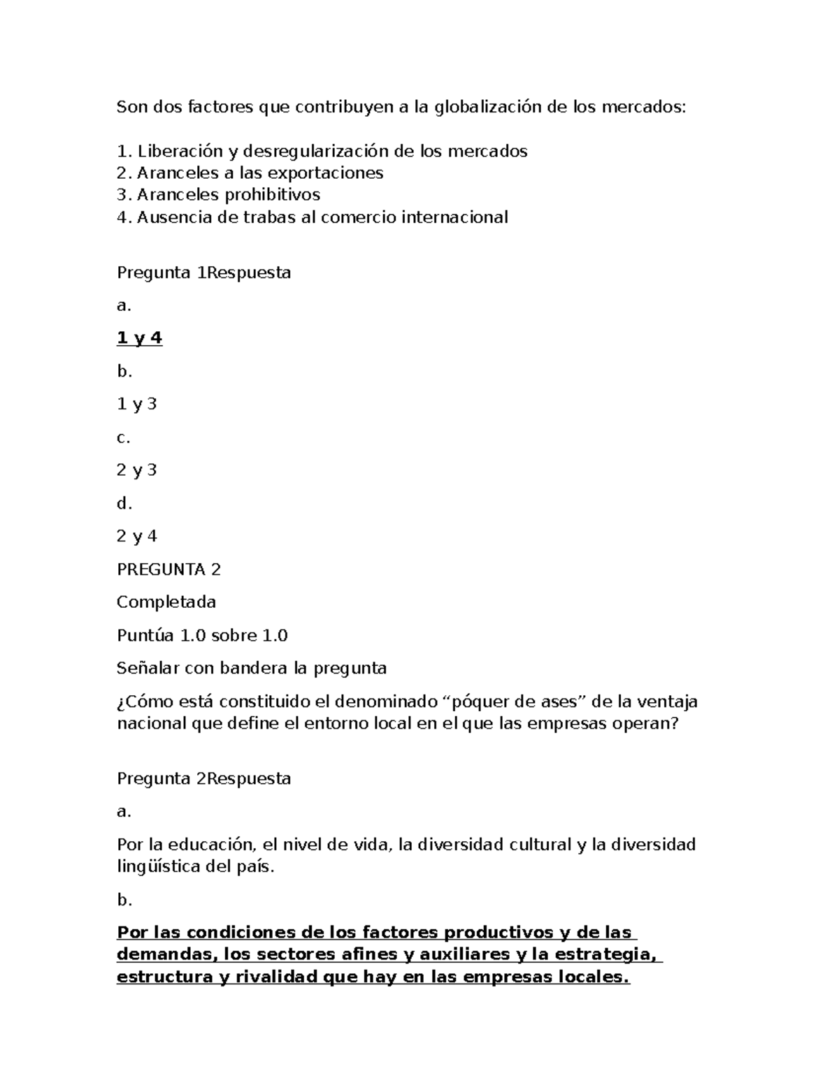 Examen 1 Parc 2: Globalización de Mercados y Estrategias Empresariales ...