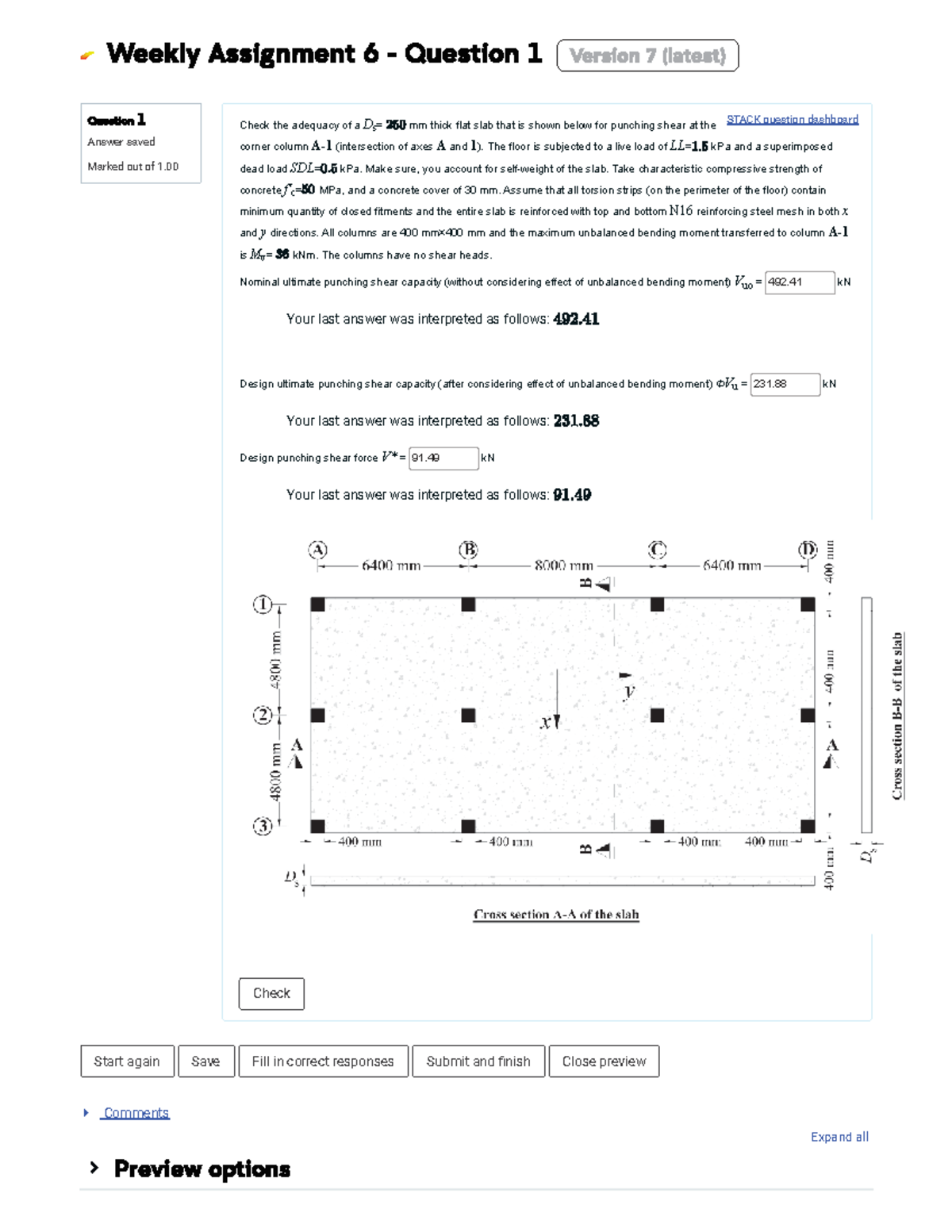 Weekly Assignment 6 - Punching Shear Analysis of Flat Slab - Studocu