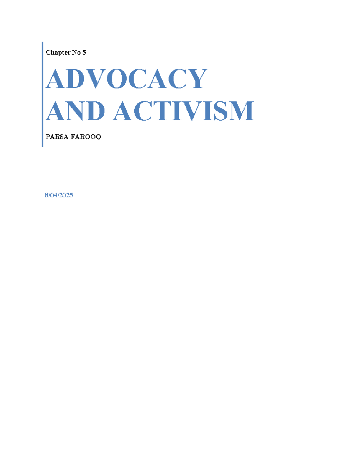 Chapter 5: Advocacy and Activism in Civics and Community Engagement ...