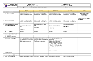Grade 5 DLL Filipino 5 Q3 Week 1 - GRADES 1 to 12 DAILY LESSON LOG ...