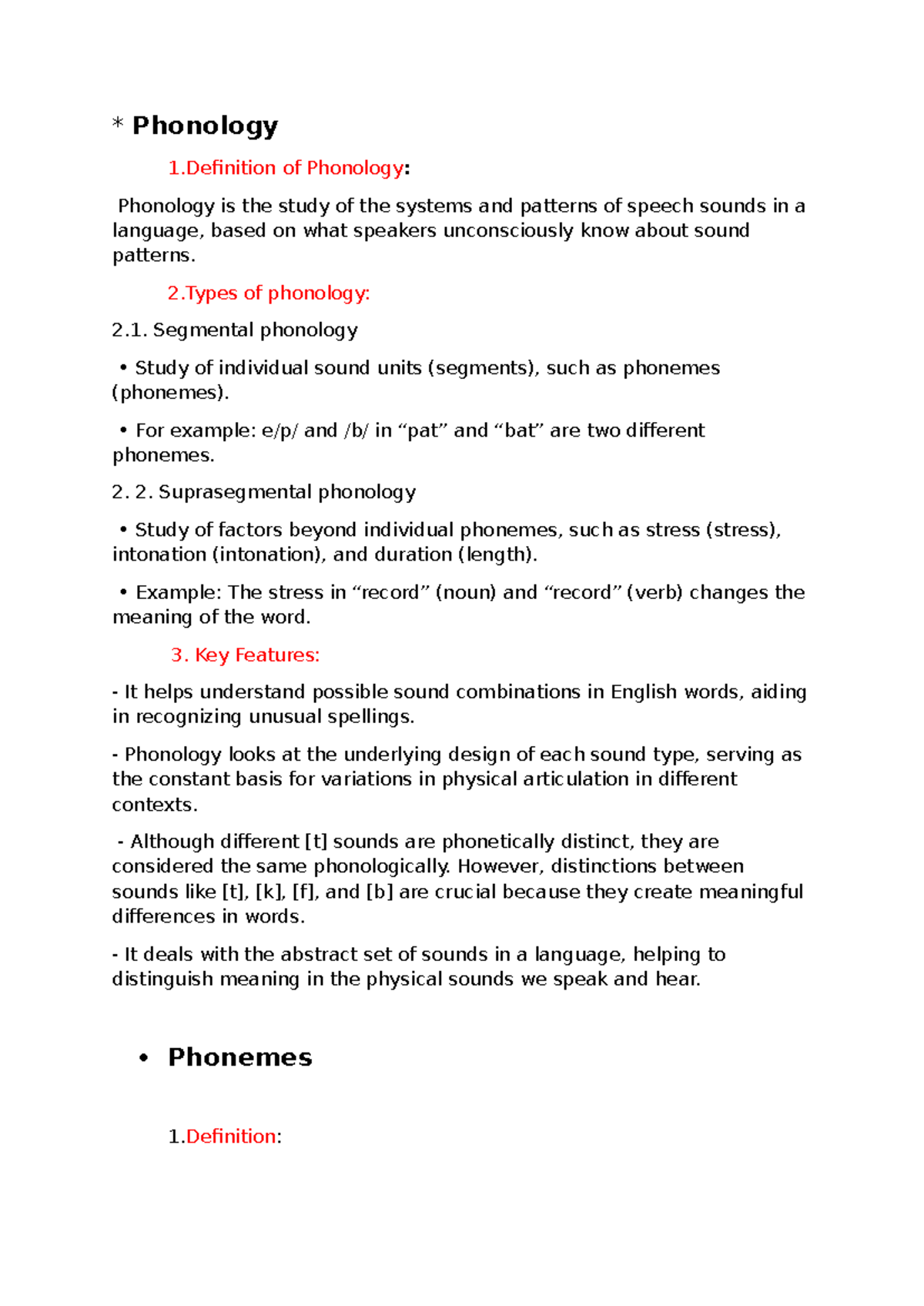 Dẫn luận ngôn ngữ - * Phonology 1 of Phonology: Phonology is the study ...