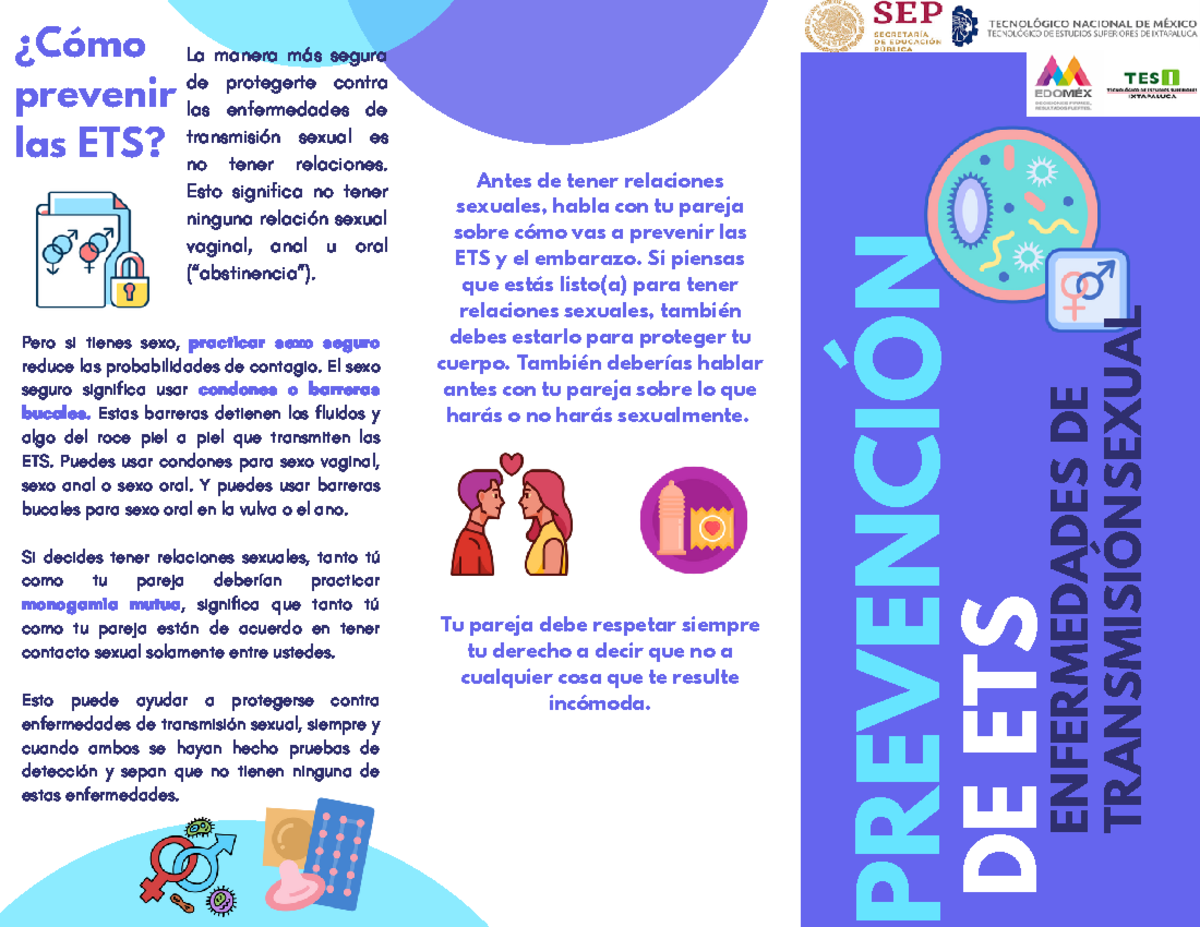 Tríptico ETS - para dar talleres de prevencion de cuidado de los ...