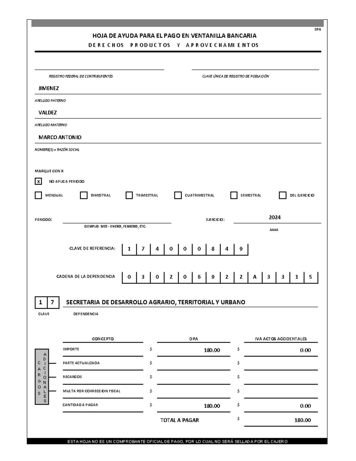 Guía de Llenado del Formato e5ran para Pagos en Ventanilla - Studocu