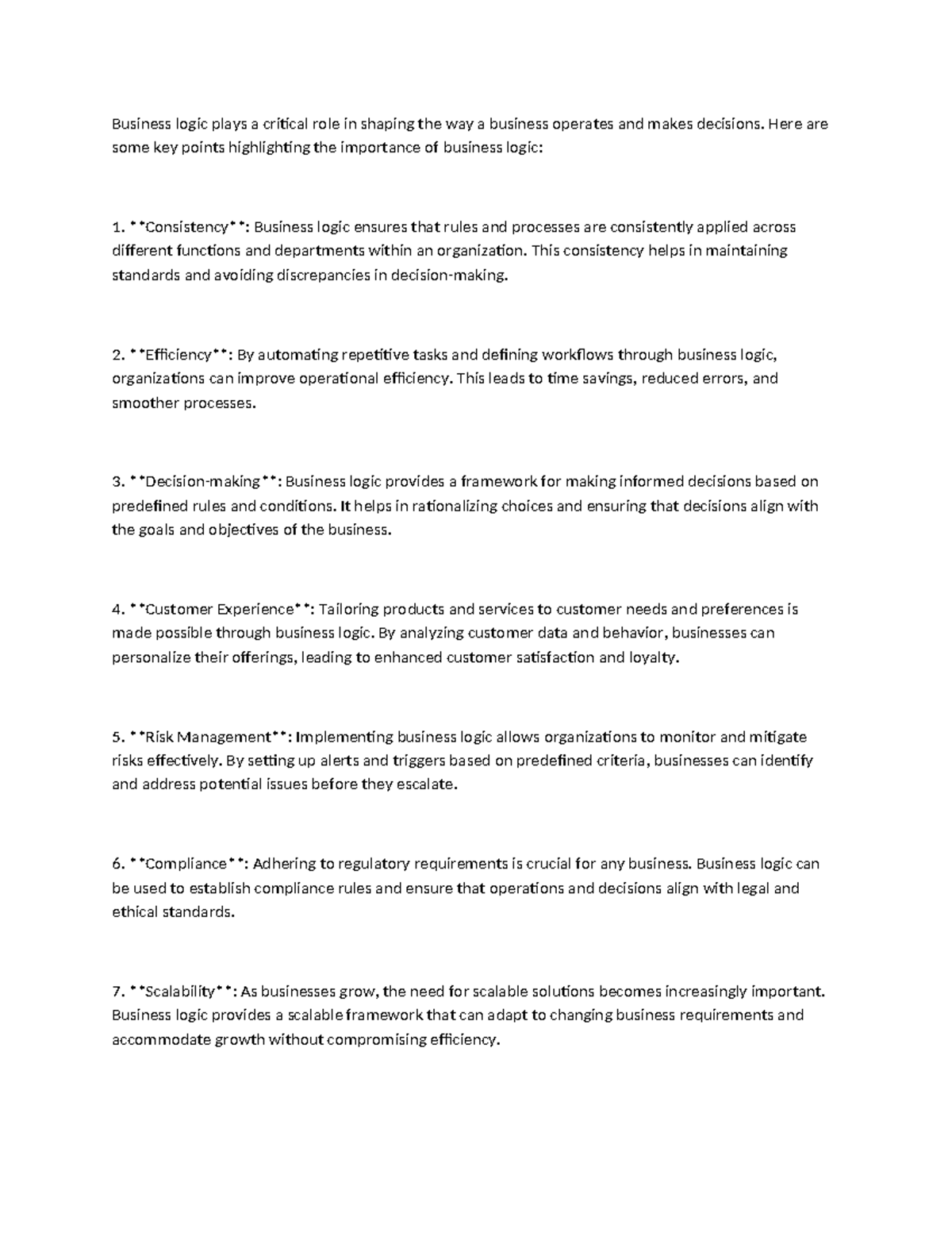 Business Logic Overview: Key Roles in Operations & Decision-Making ...