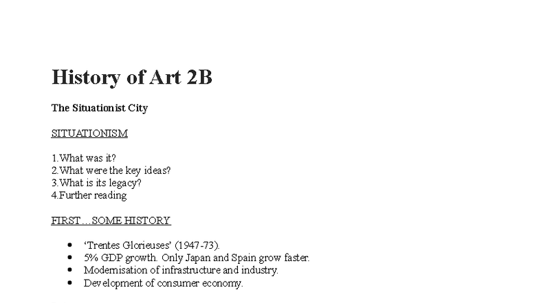 5.2 The Situationist City - History of Art 2B The Situationist City ...
