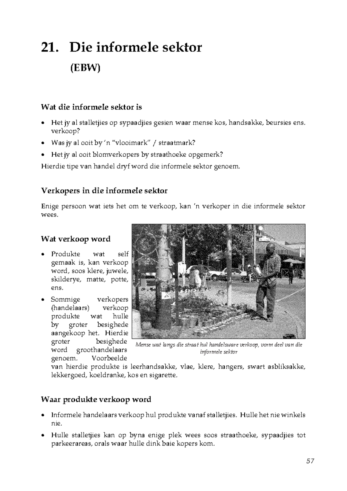 Sosiale Wetenskappe Gr 4 Handboek - Les 21: Die Informele Sektor - Studocu