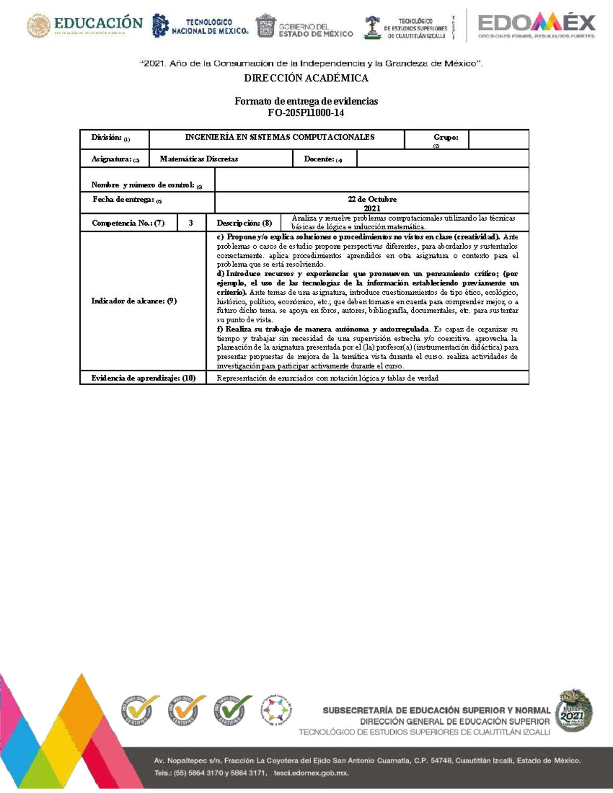 Representación de enunciados con notación lógica y tablas de verdad ...