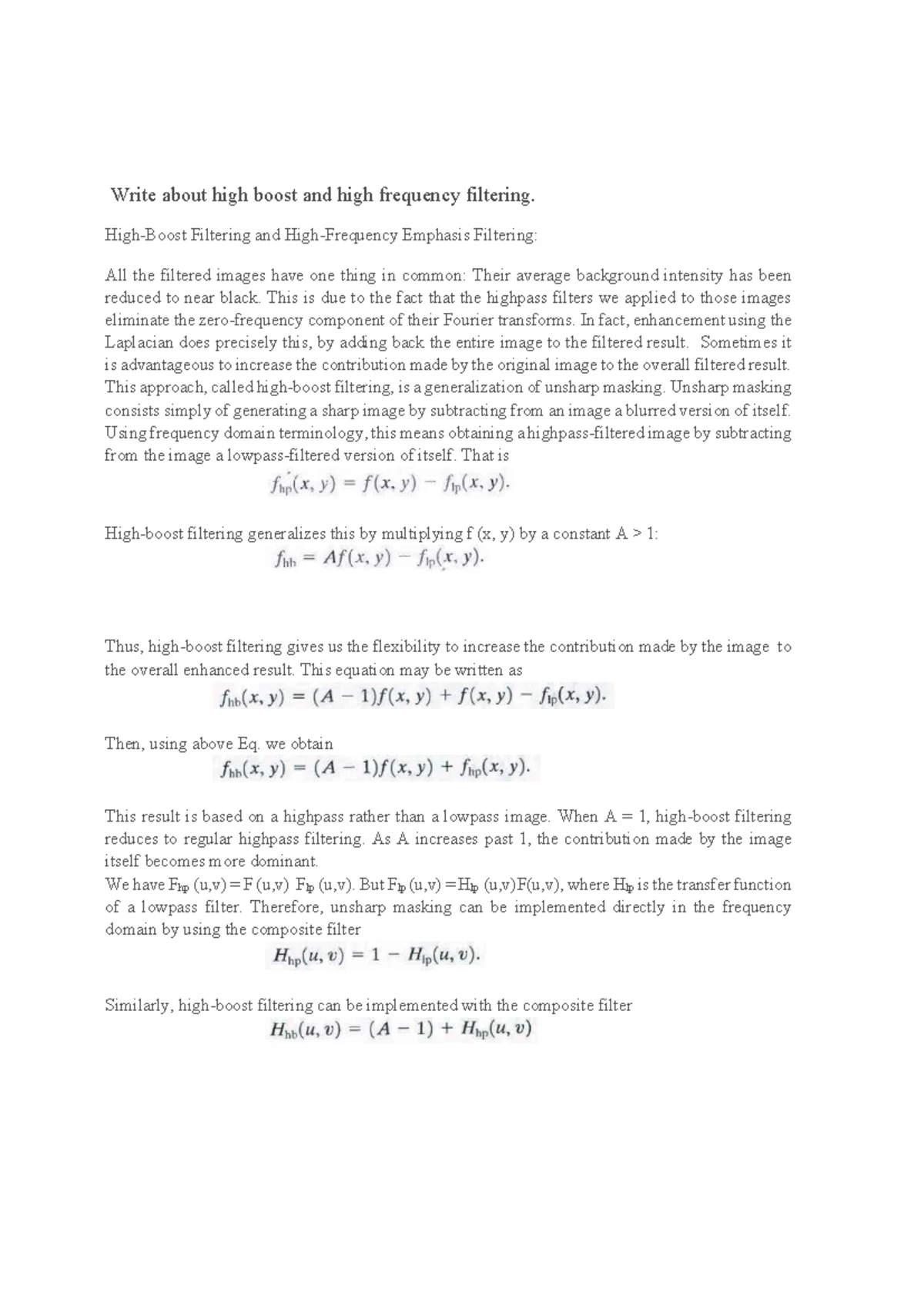 important DIP topics - DIP Digital Image representation Digital Image Processing (DIP) is the ...