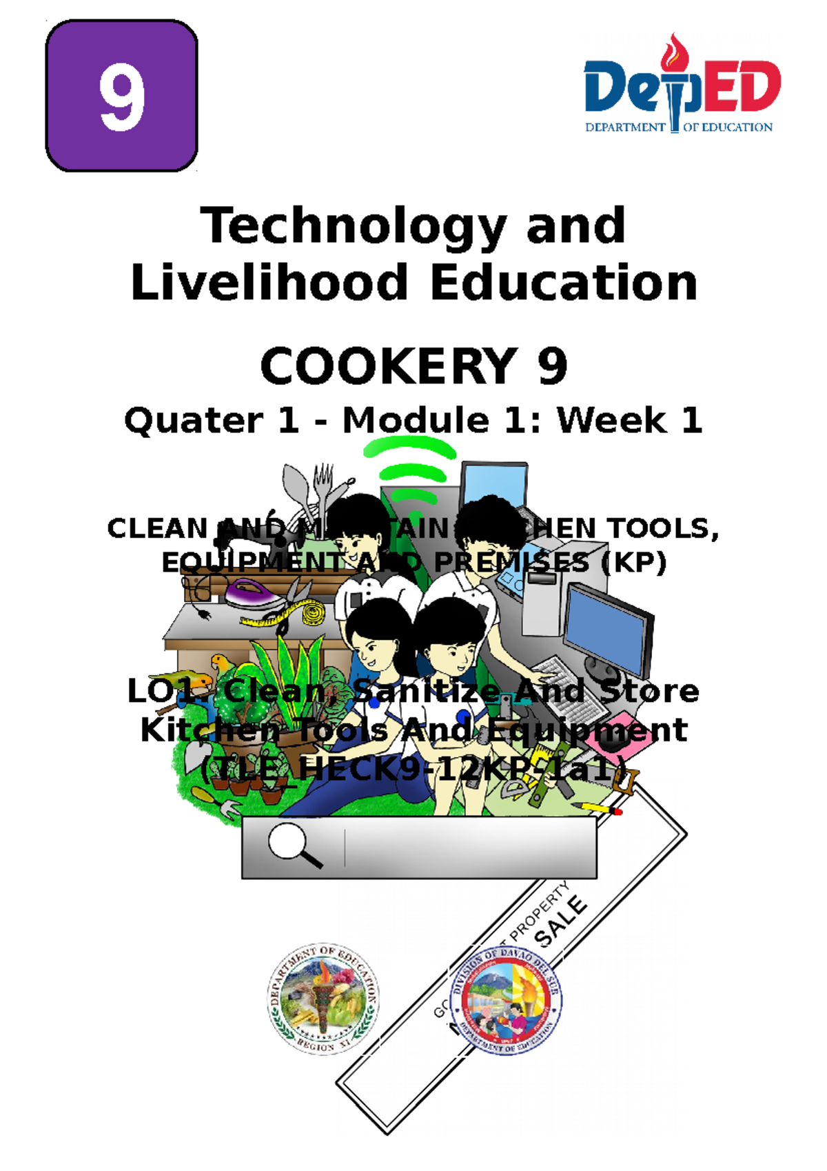 1 Cookery 9 Q1 Week1 Module 1 - Technology and Livelihood Education ...